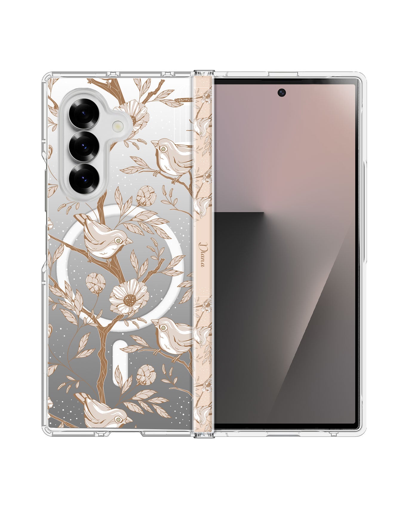Android Flip / Fold Rearguard Hinge - Lovebird Monochrome 3.0 – Caseuphoria