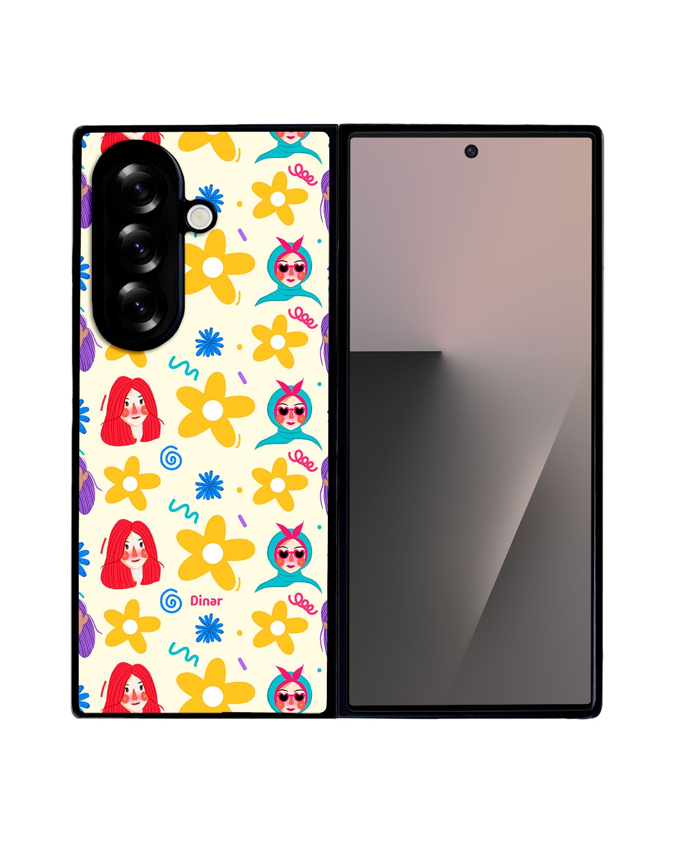 Android Flip / Fold Avant-Gloss Grip - Daisy Faces – Caseuphoria